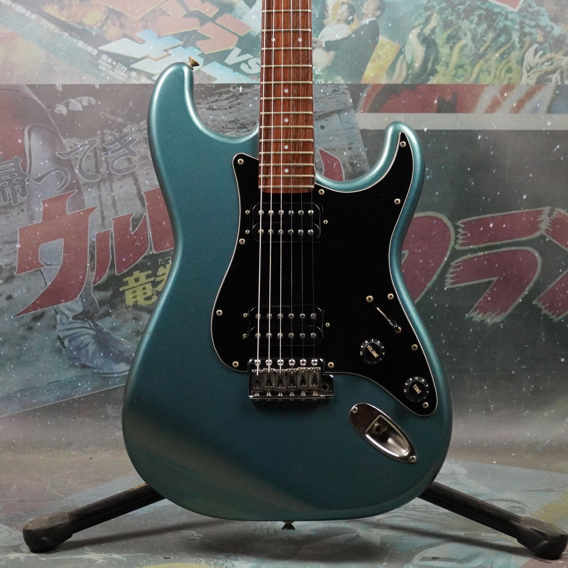 Squier Contemporary Stratocaster HH ST552 1984 Blue Grey Metallic MIJ – Guitarzilla