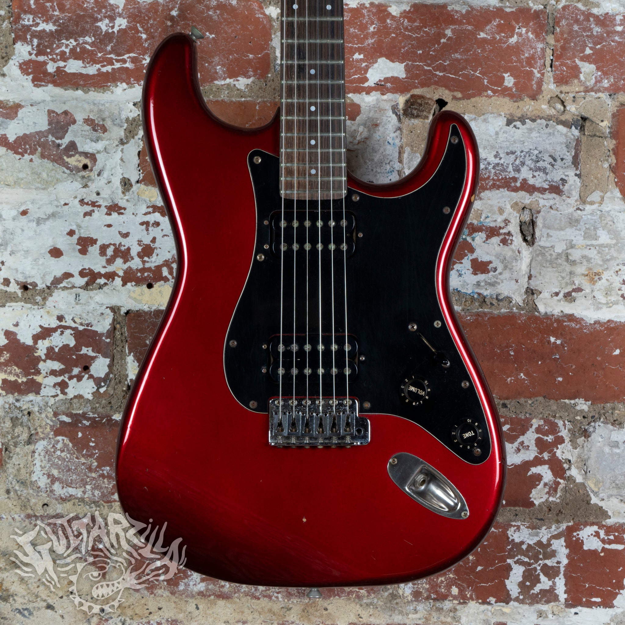 Squier Contemporary Stratocaster HH ST552 1983 Candy Apple Red MIJ Fuj ...