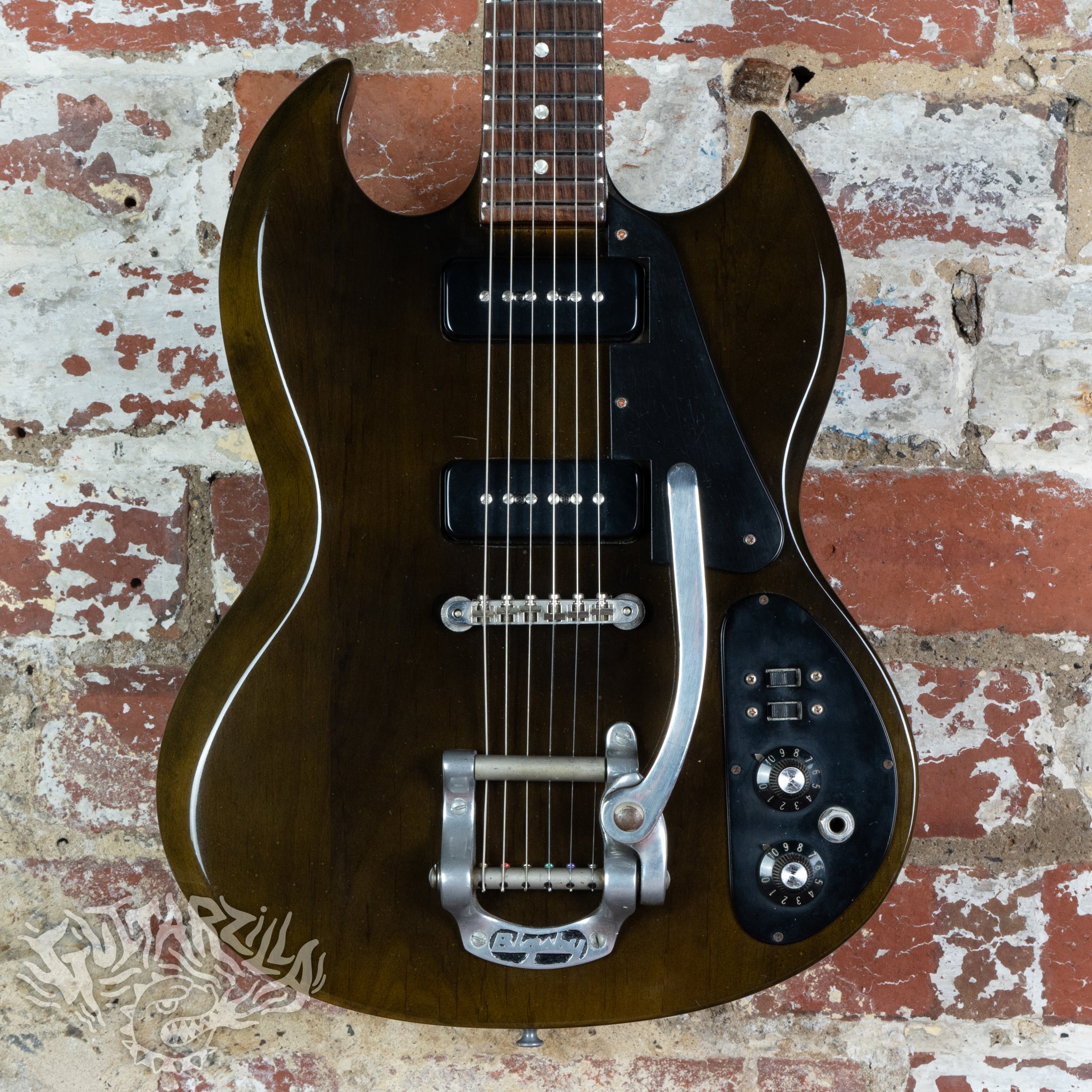 Gibson SG II 2 Bigsby P-90 Walnut 1973 Norlin Era Gibson USA – Guitarzilla